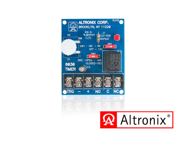 Altronix Temporizador Programable 6030, Rango 1 Seg. a 60 Min., 6/12 ...