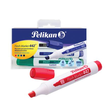 MARCADOR PELIKAN FLASH MARKER 442 C/4 COLORES | FullOffice.com